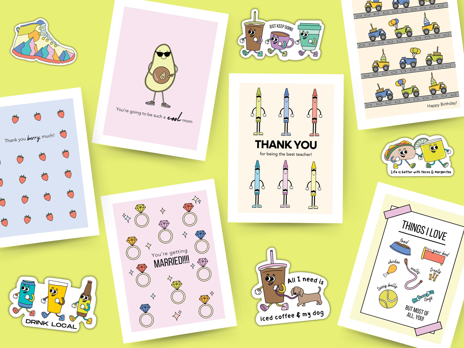 Relatable Greeting Cards & Stickers for Everyday Moments – Simply Happy ...