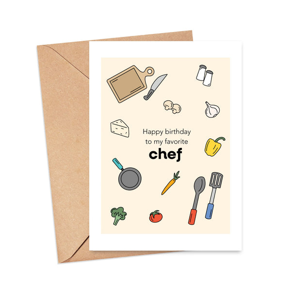 Happy Birthday to My Favorite Chef Card – Simply Happy Paper