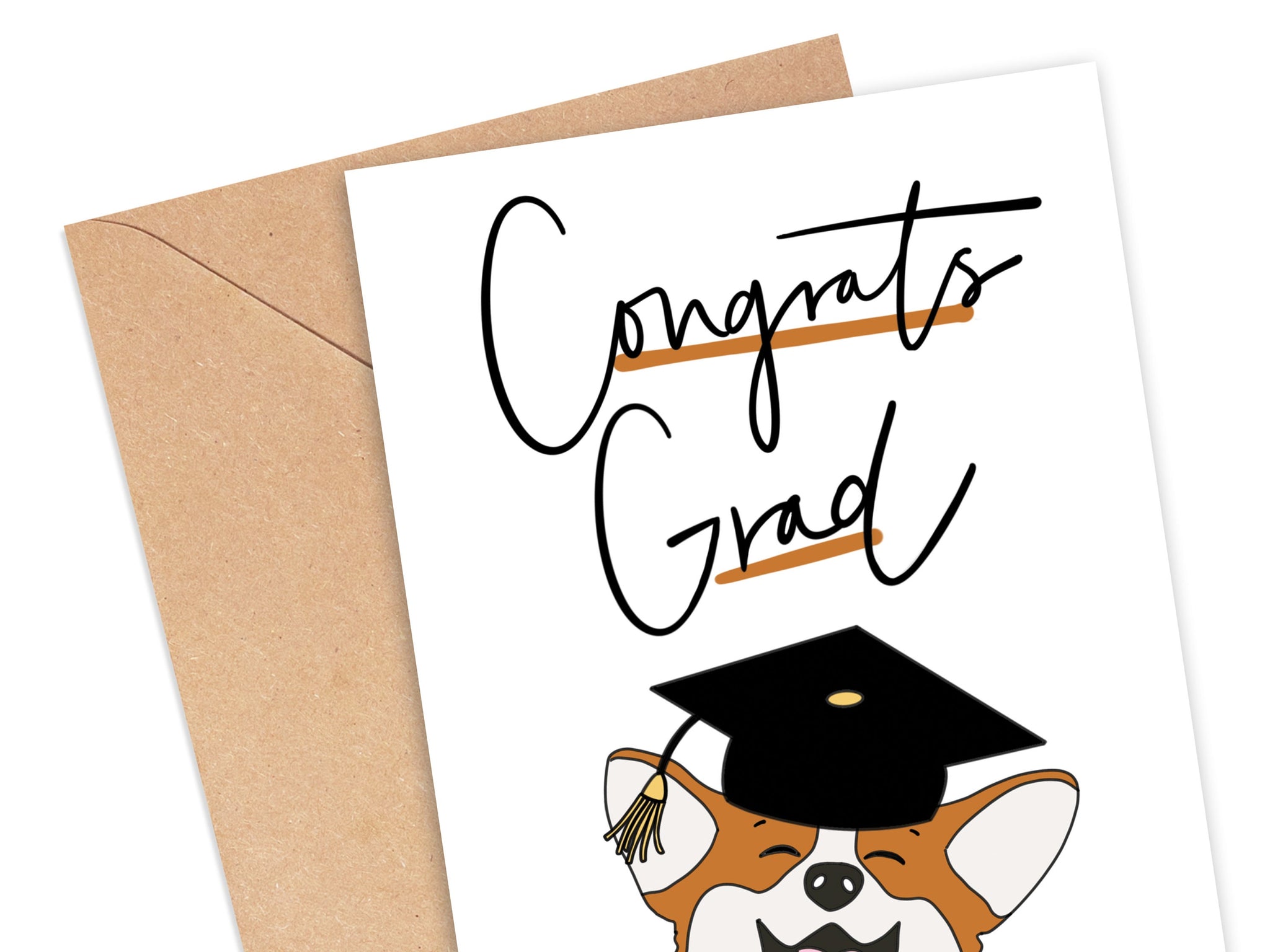 Congrats Grad Corgi Card – Simply Happy Paper