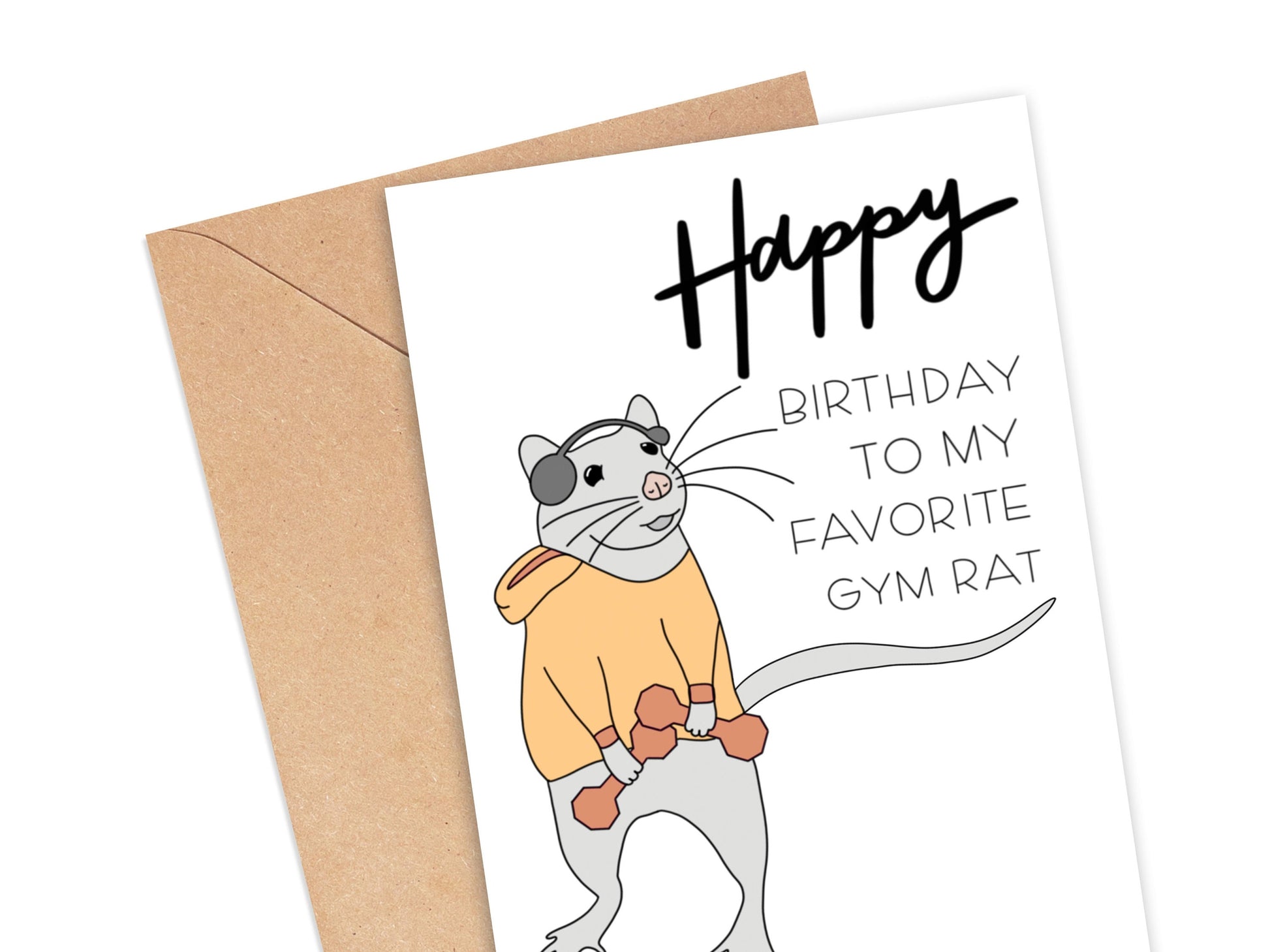 Happy Birthday to My Favorite Gym Rat Card – Simply Happy Paper